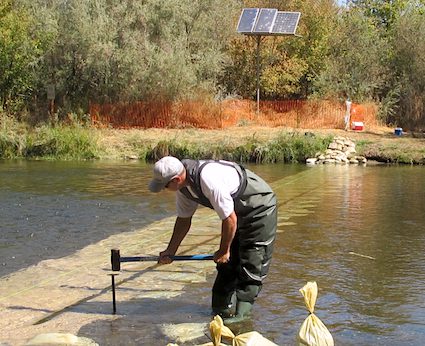 Fish counting weir: substrate rail - FISHBIO | Fisheries Consultants